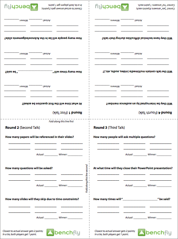 How to Survive a Boring Seminar (and win some bets at the same time)